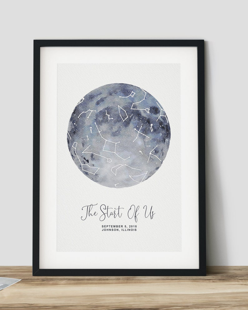 Custom Star Map. Star Map Poster. Anniversary Gift. Wedding - Etsy
