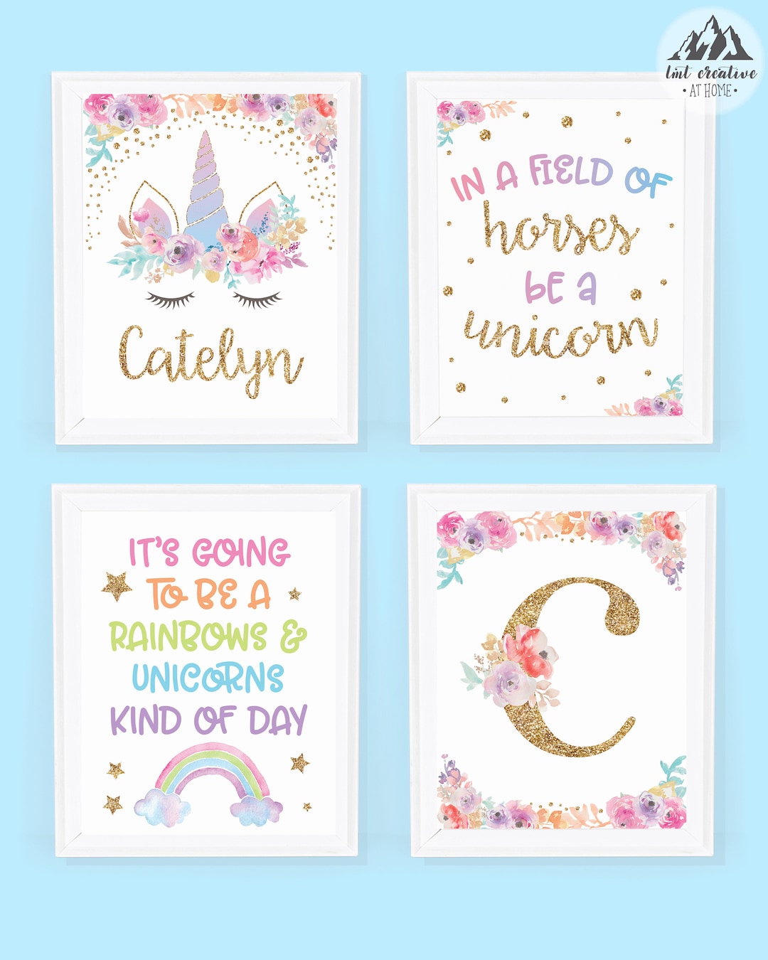 Personalized Unicorn Room Decor. Unicorn Wall Art. Unicorn Wall Decor ...
