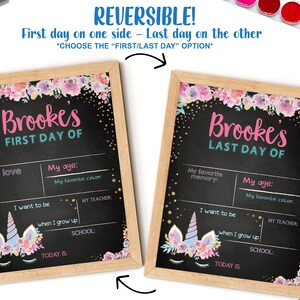 First Day of School Sign, Personalized Back to School Sign, Custom ...