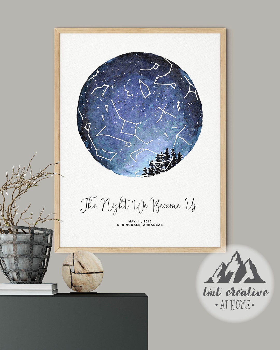 Custom Star Map. Star Map Poster. Anniversary Gift. Wedding Gift ...