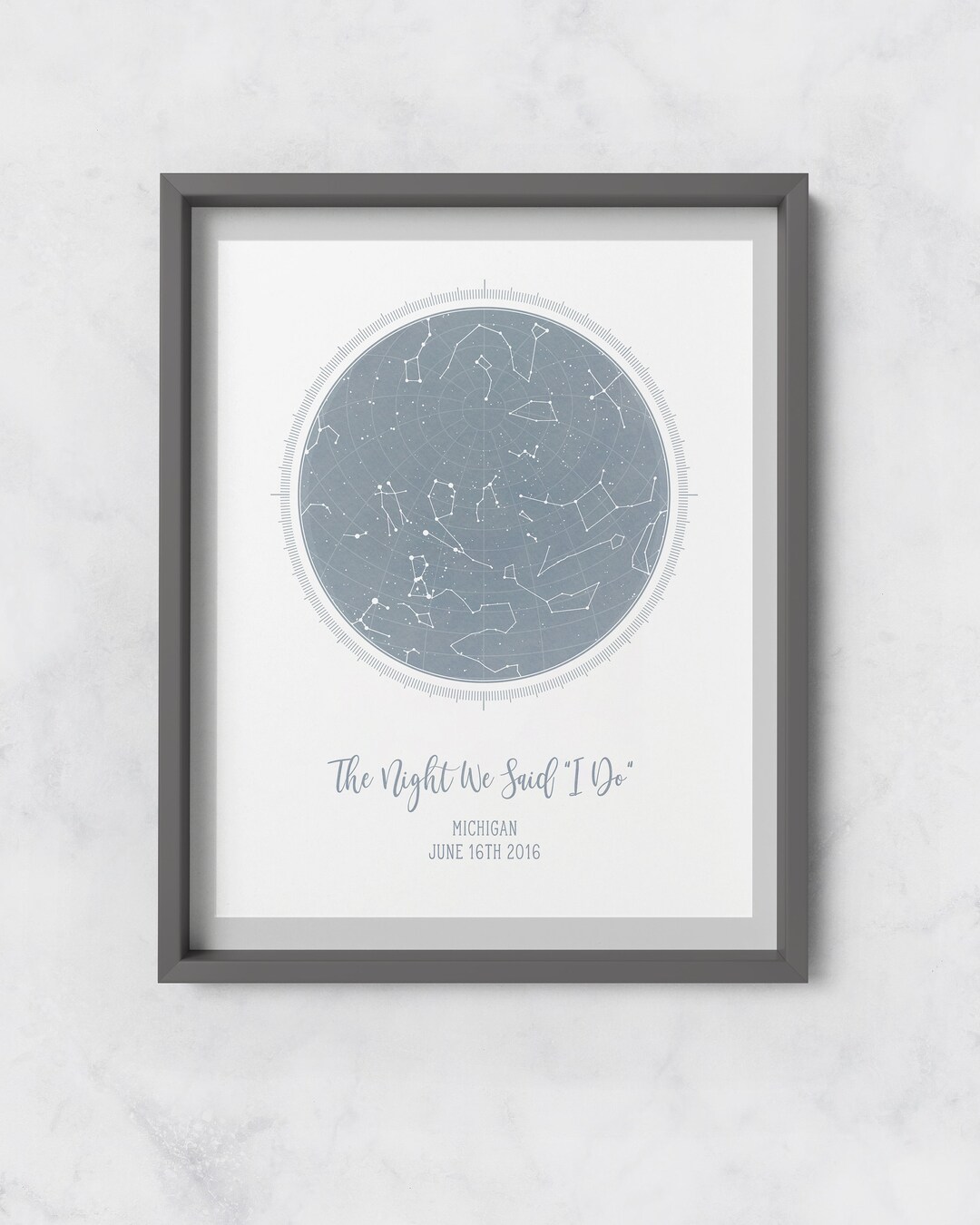 Custom Star Map. Star Map Poster. Anniversary Gift. Wedding Gift ...