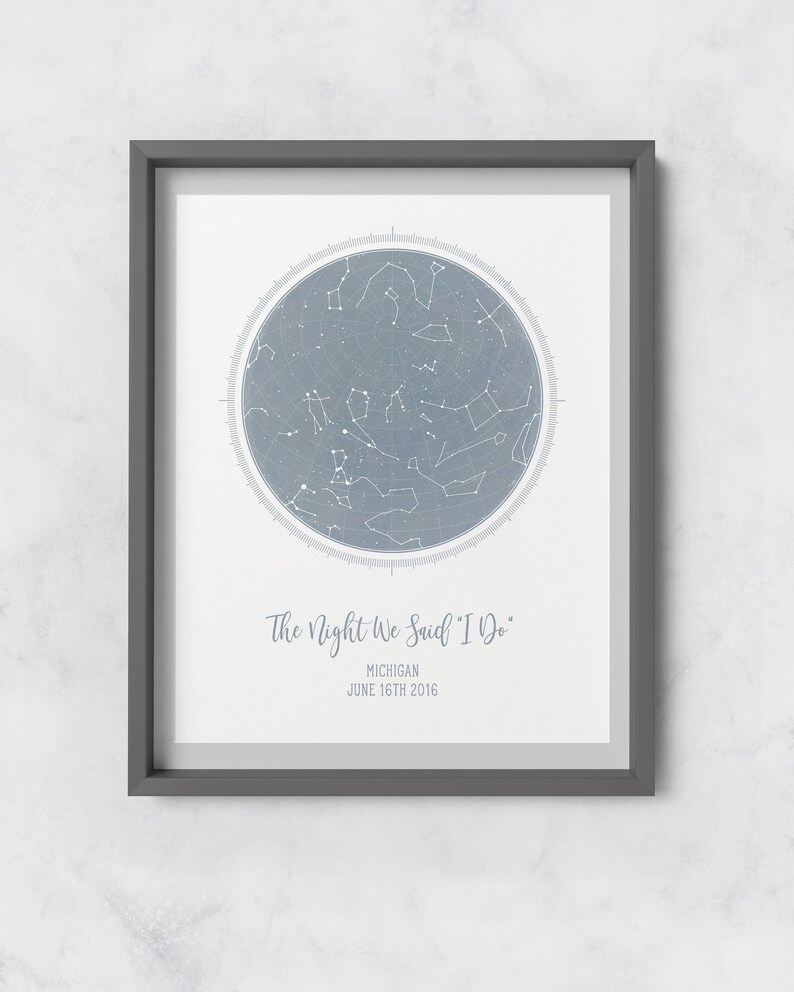 Custom Star Map. Star Map Poster. Anniversary Gift. Wedding - Etsy