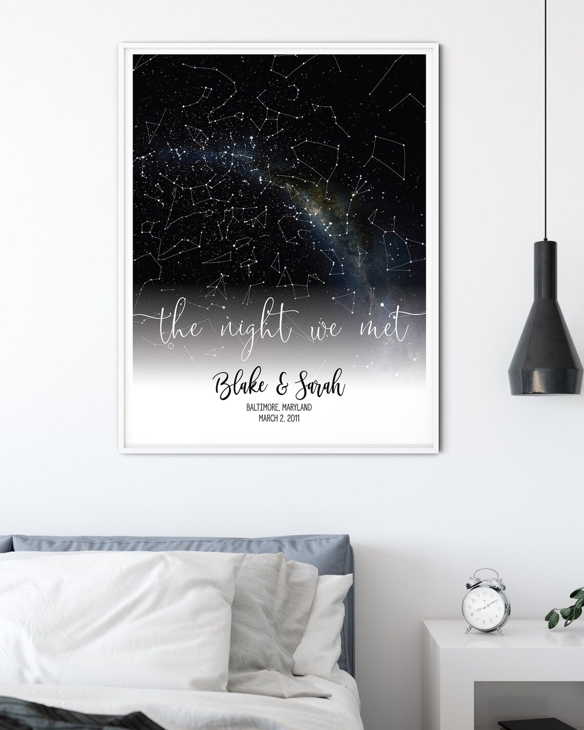 Personalized Star Map Night Sky Star Map Star Map by Date | Etsy