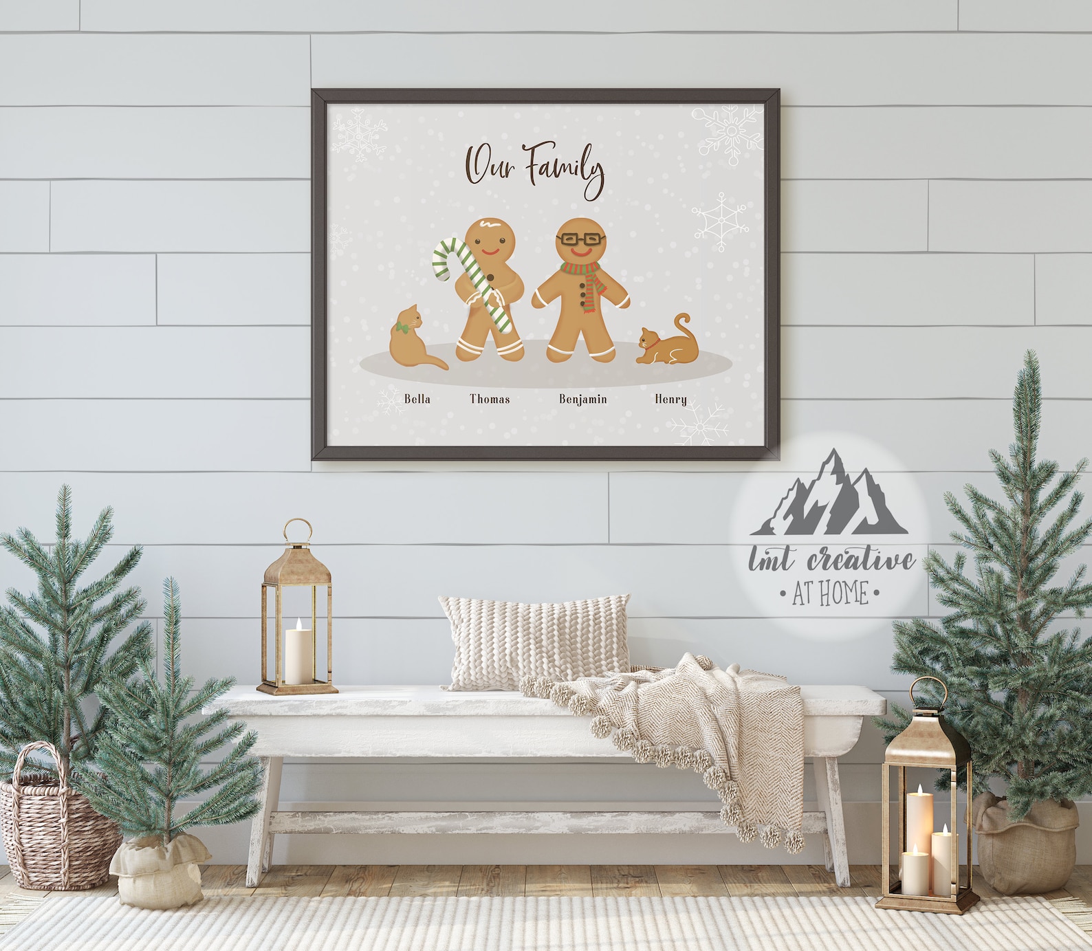 Custom Christmas Family Portrait Christmas Print Christmas - Etsy