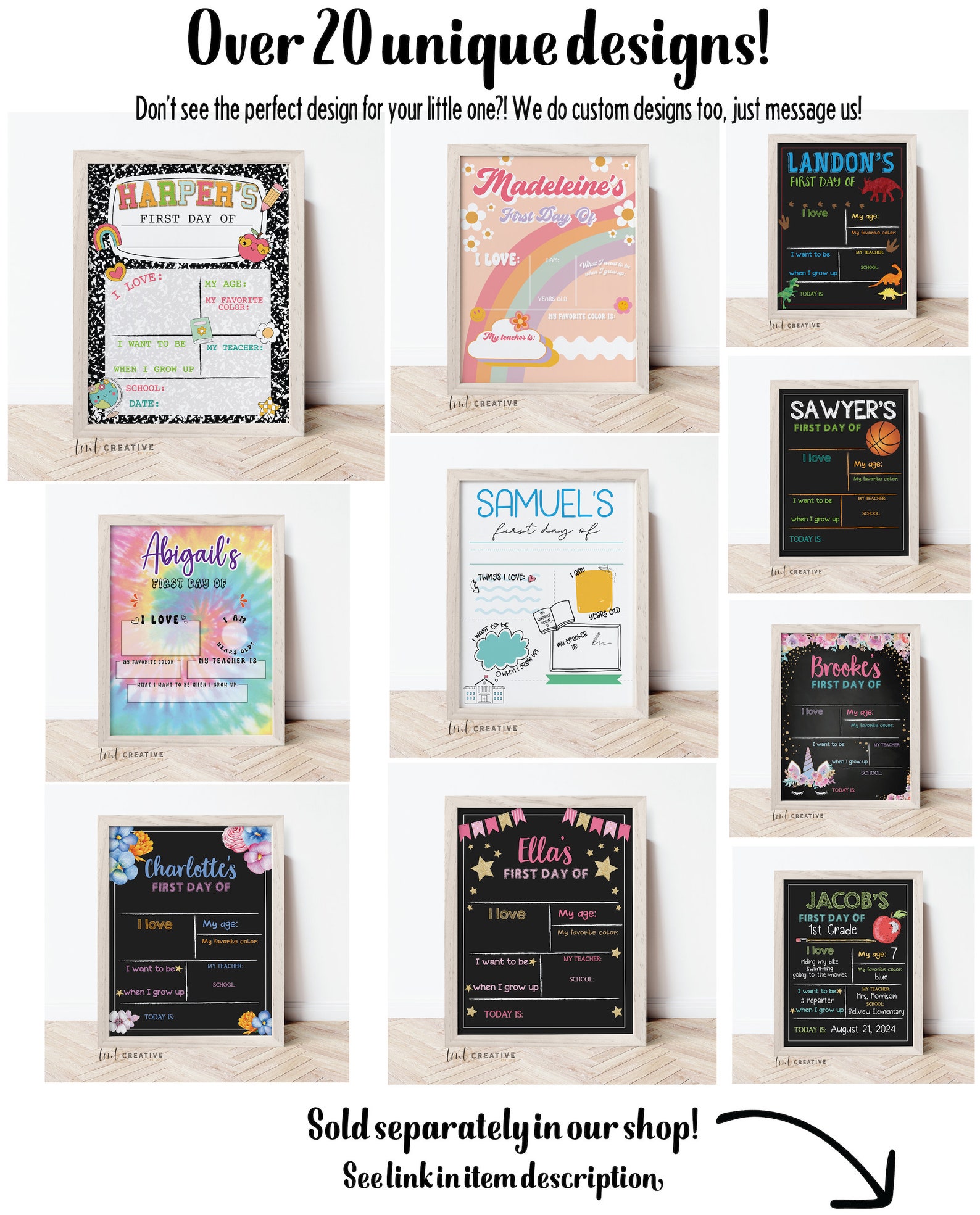 First Day of School Sign, Personalized Back to School Sign, Custom ...