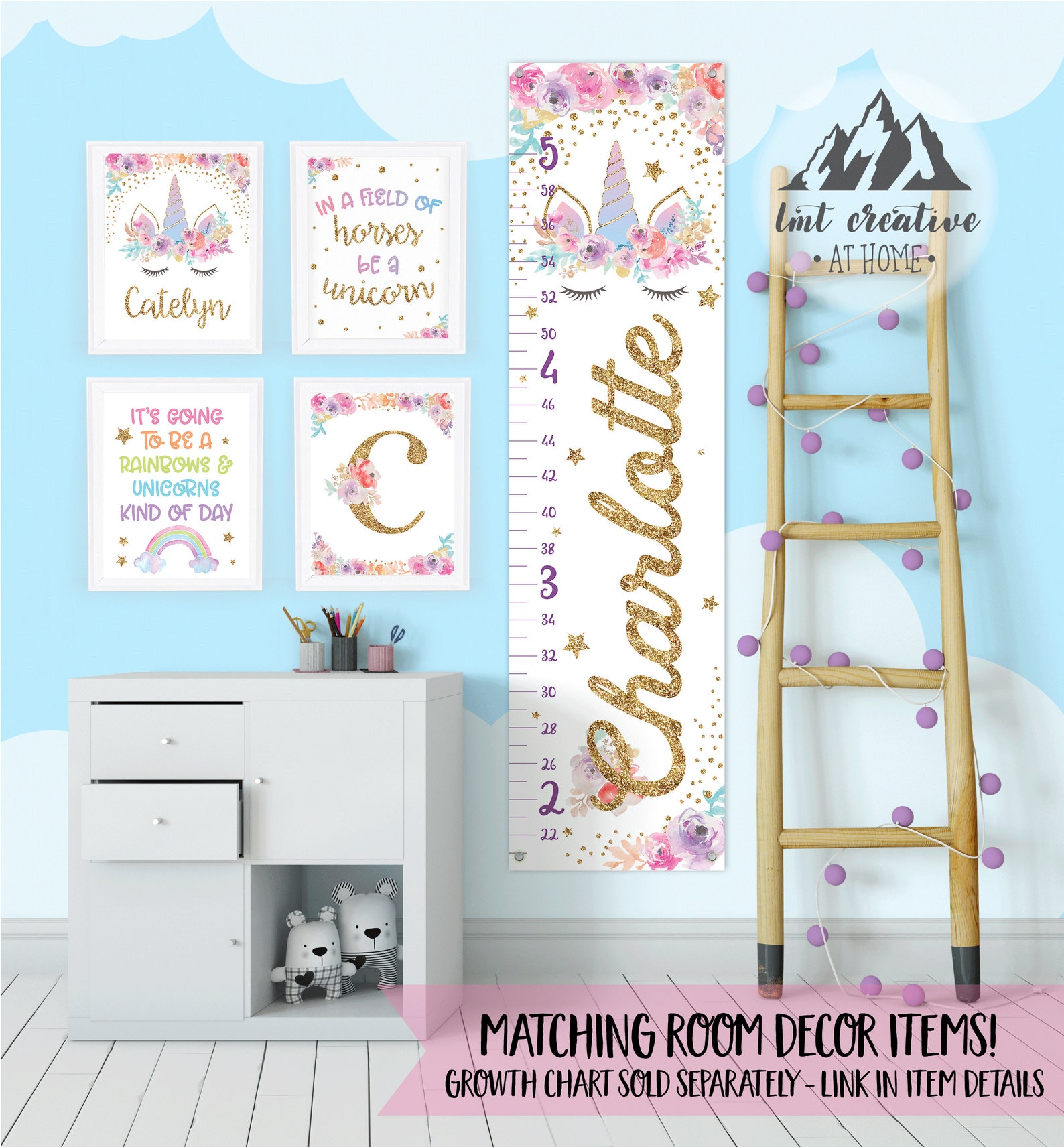 Personalized Unicorn Room Decor. Unicorn Wall Art. Unicorn - Etsy