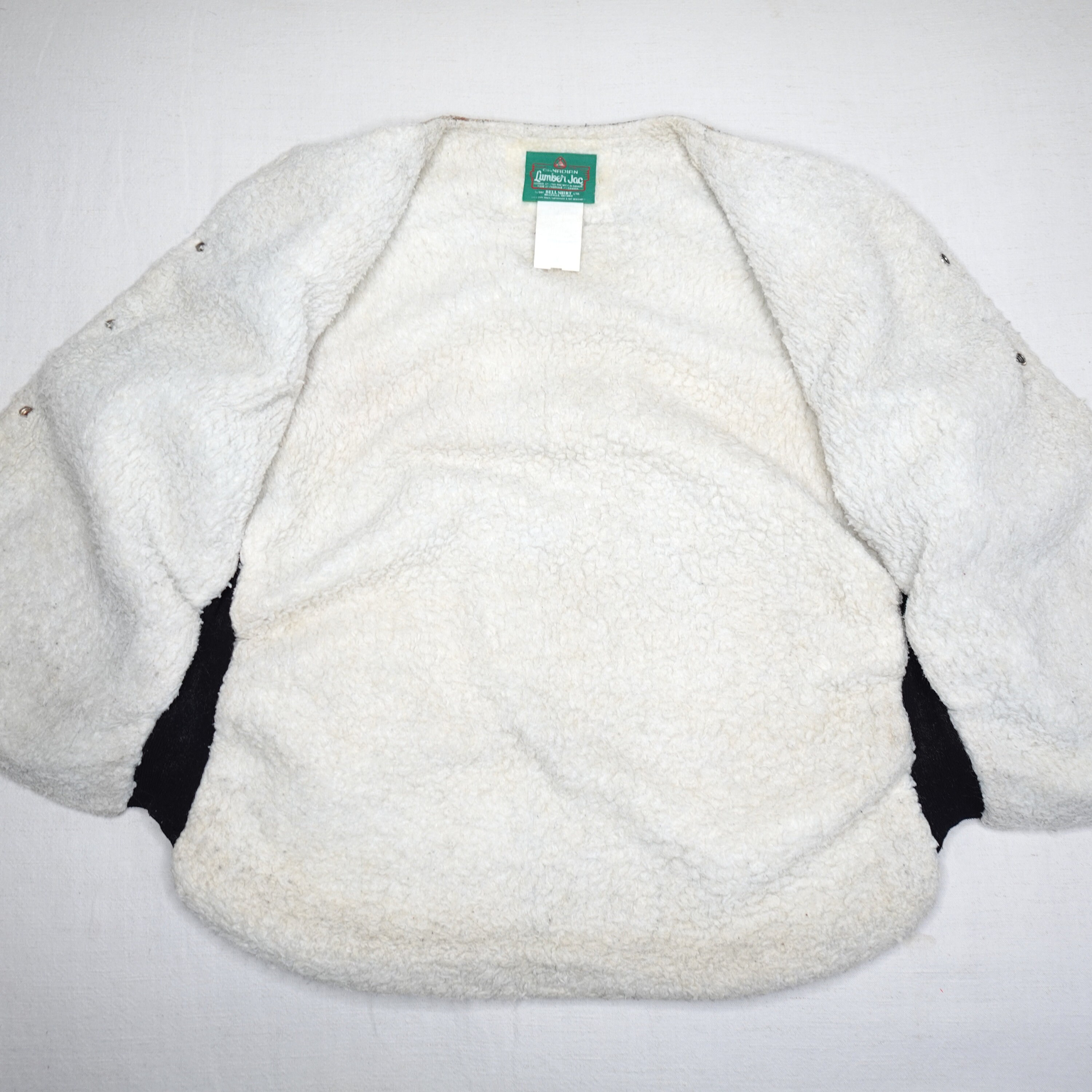 Vintage Canadian Lumber Jac Sherpa Vest Adult Medium Wool Blend Plaid ...