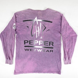 Vintage Chip & Pepper Wetwear Tie Dye Shirt Adult Large big Henley Buckshot Surf Tee Made in ...