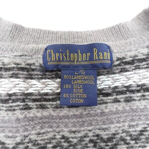 Vintage the Bay Christopher Rand Lambswool Silk Knit Sweater Vest Men's ...