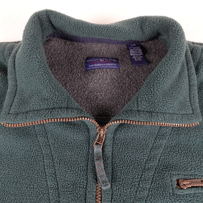 Vintage Gant USA the Rugger Fleece Jacket Men's Large / XL Embroidered ...