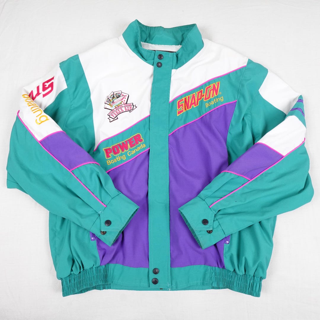 Vintage Snap on Poker Run Boating Jacket Men's XXL Motorsport Power ...