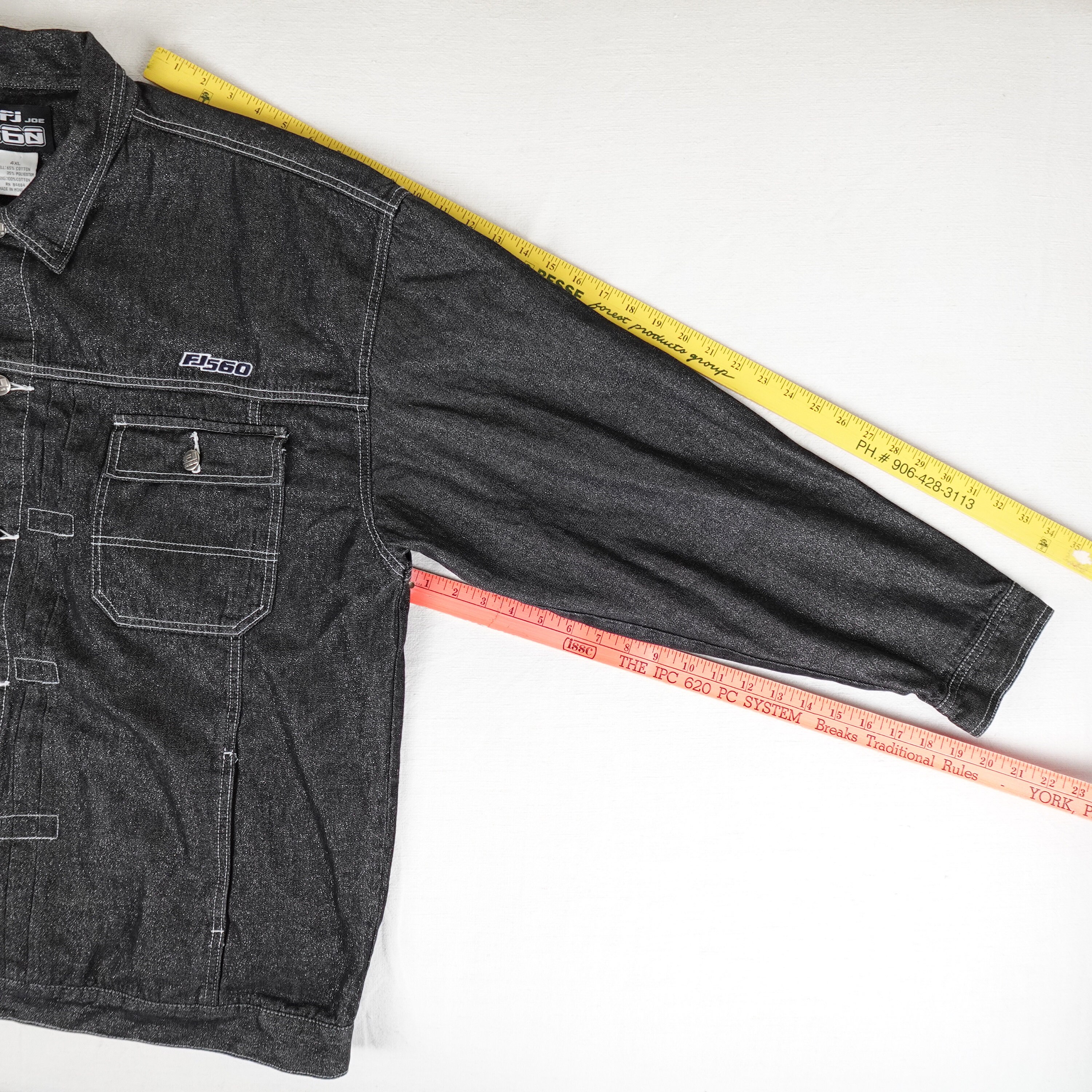 Vintage FJ Fat Joe 560 Jacket Men's 4XL Black Sparkle Hip Vintage FJ Fat Joe 560 Jacket Men's 4XL Black Sparkle Hip