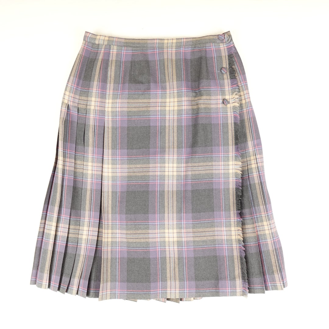 Vintage Aljean Canada Inc Plaid Wool Kilt, Women's Size 10, Made in ...