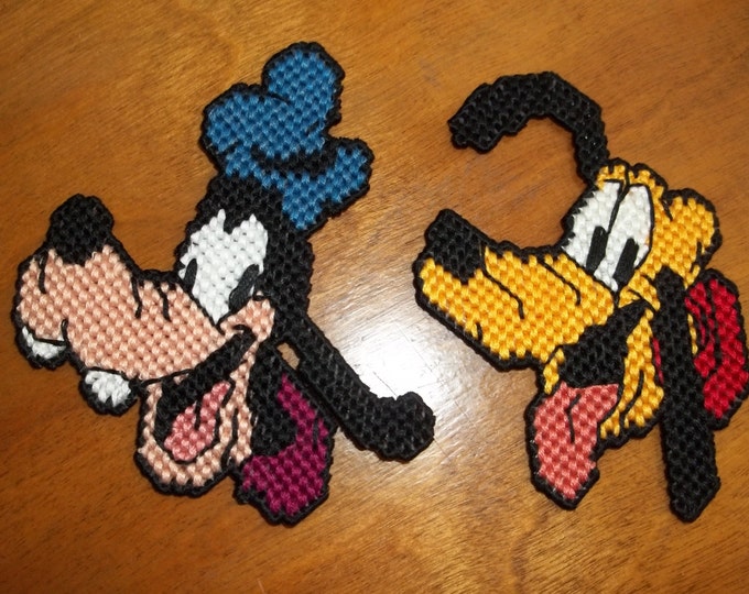 Disney's Goofy & Pluto Refrigerator Magnets Needle Point - Etsy