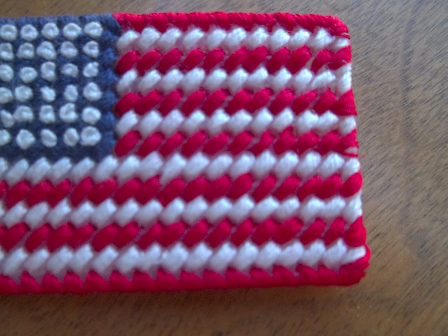 American Flag Pin Needle Point Plastic Canvas & DMC Floss | Etsy