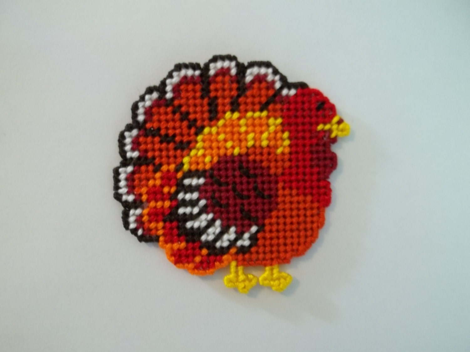 2 Thanksgiving Refrigerator Magnets A Turkey and a Pumpkin Plastic ...