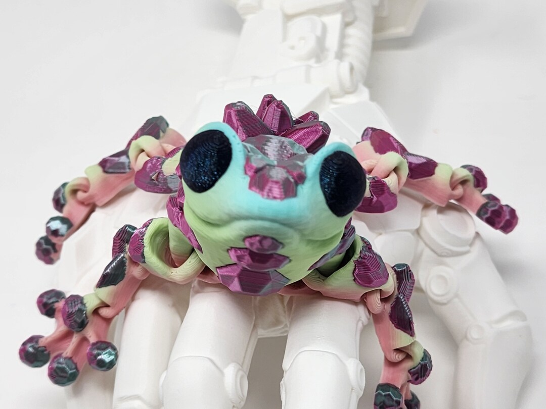 Gem Frog 3D Printed Pet Adult and Child ADHD Articulated Fidget Toy ...