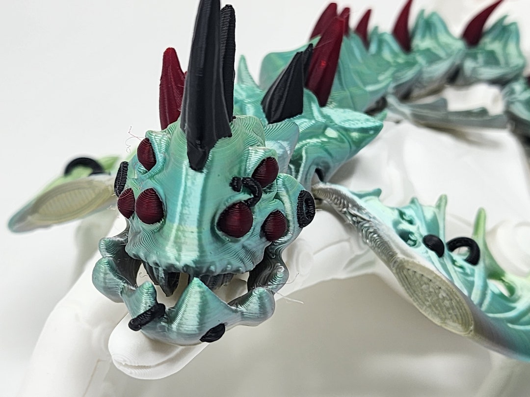 Punk Dragon 3D Printed Pet Adult and Child ADHD Articulated Fidget Toy ...