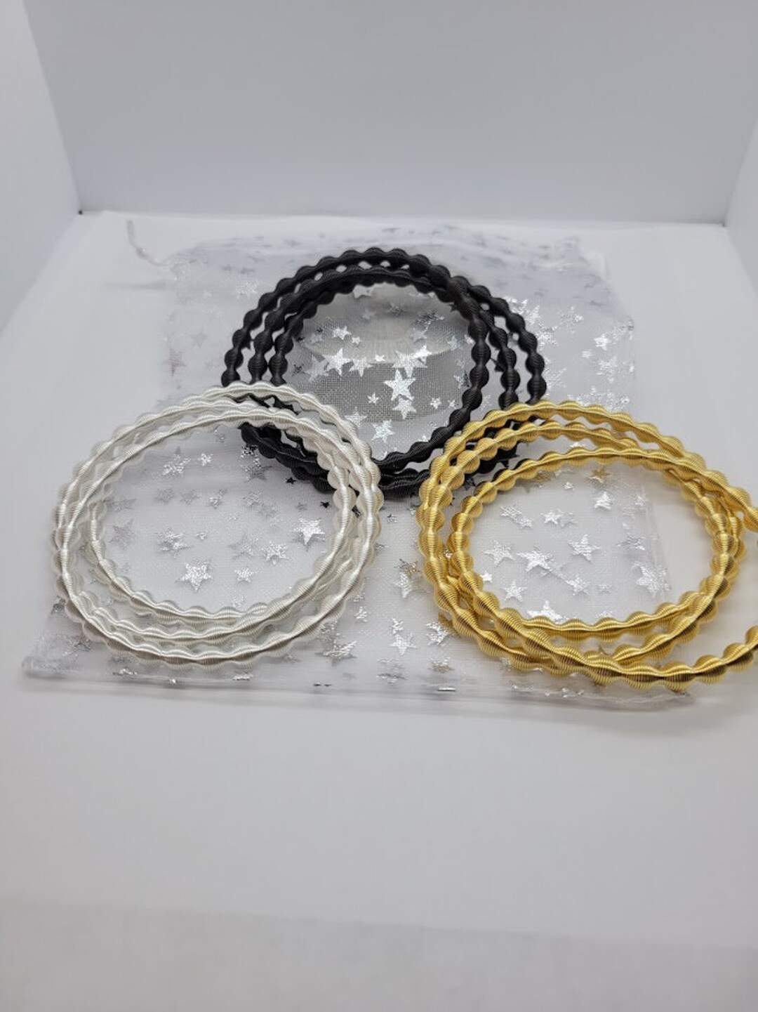 3 Stainless Steel Spring Bracelets, Similar to Bracelets With Beads, 7. ...