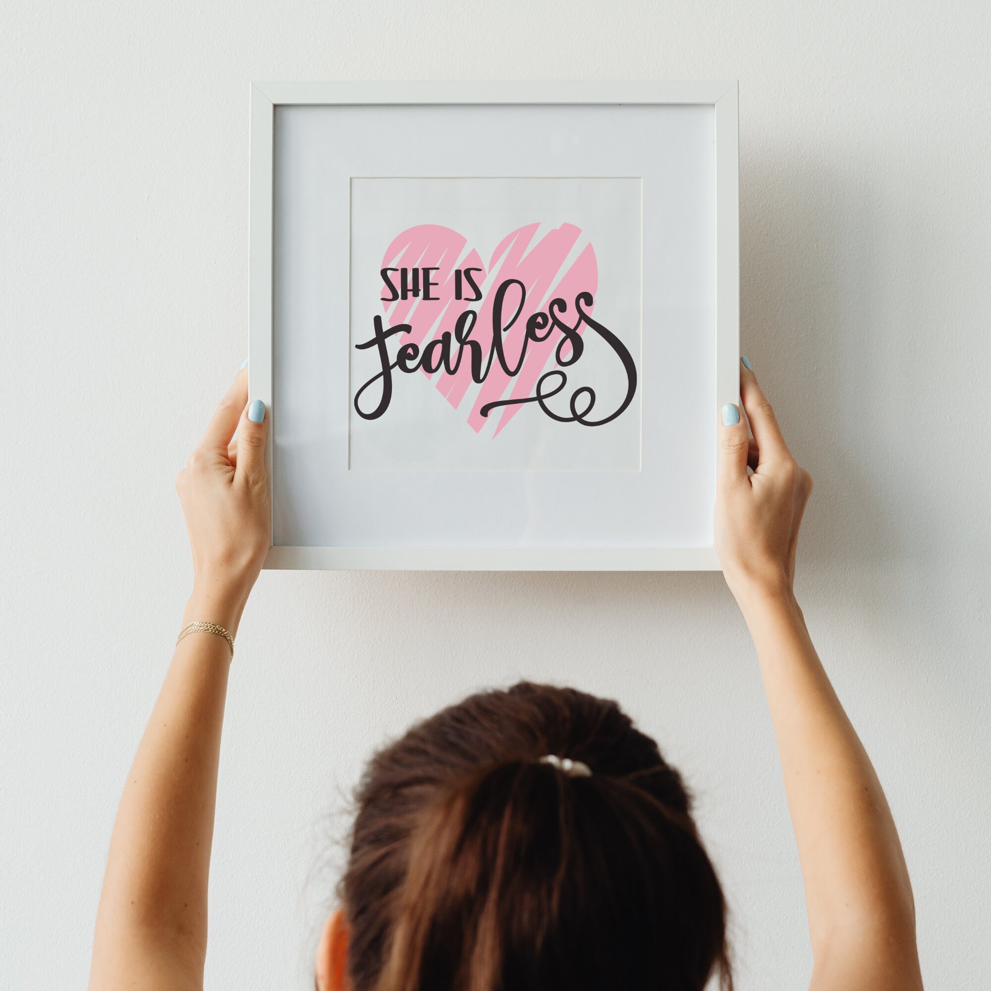 She is Fearless SVG PNG Instant Download Printable Wall Decor Sign, She ...