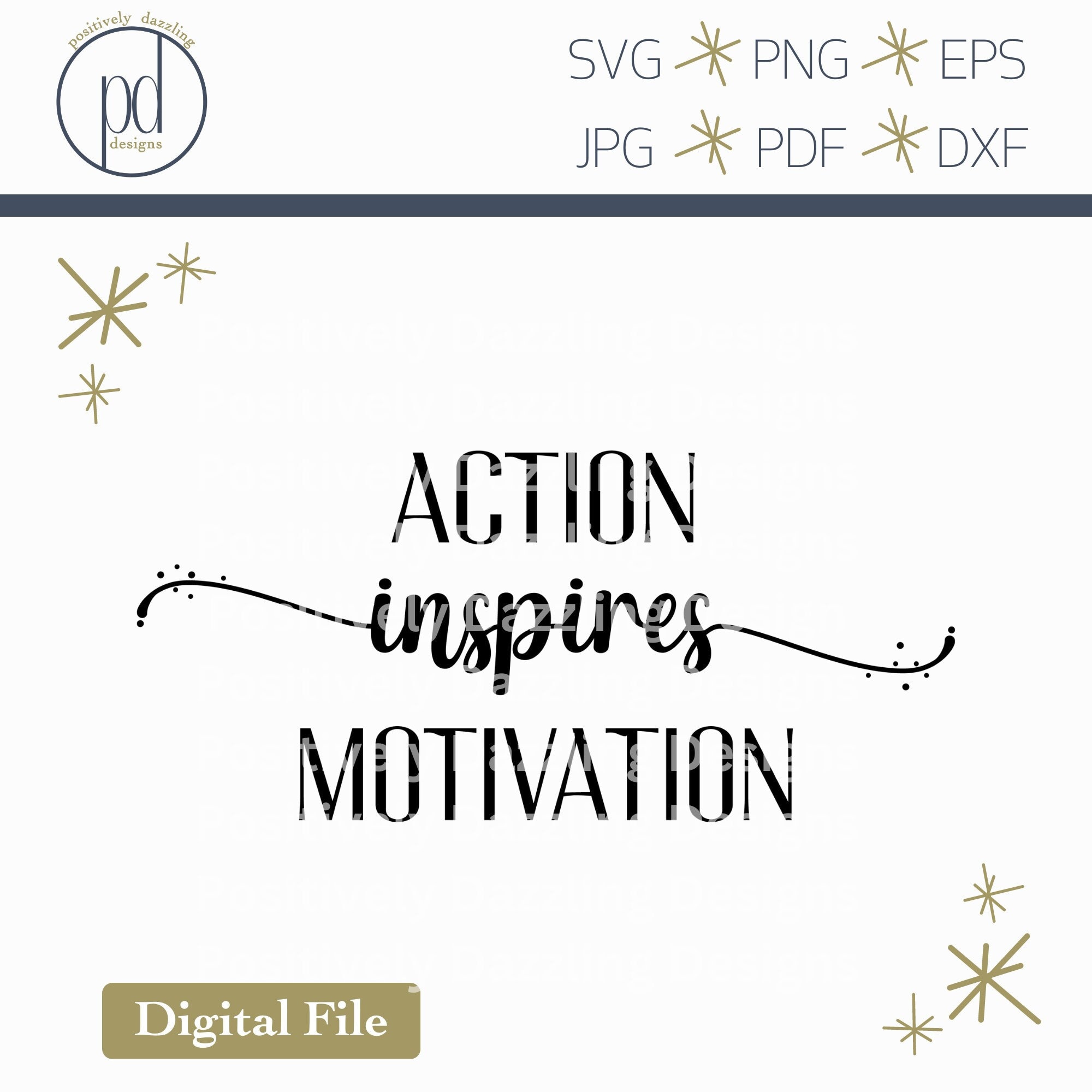 Action Inspires Motivation SVG, Motivational Quote, Motivational Sports ...