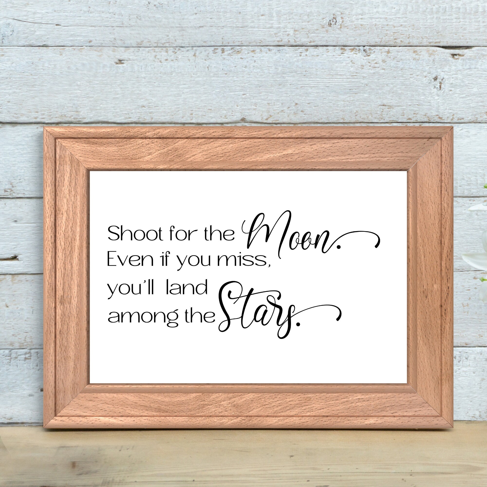 Shoot for the Moon PNG SVG Decal, Digital Download Inspirational Mental ...