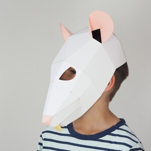 Papercraft Rat Mask Pattern: Kids and Adults Size. DIY Rat Costume PDF ...