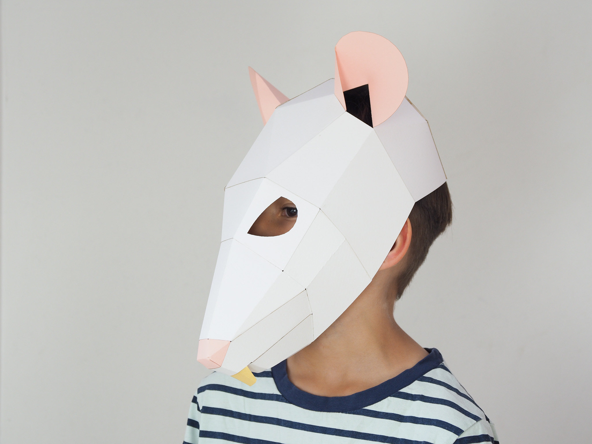 Papercraft Rat Mask Pattern: Kids and Adults Size. DIY Rat Costume PDF ...