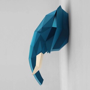 Elephant Pattern: 3d Papercraft PDF. Handmade Wall Sculpture DIY Craft ...