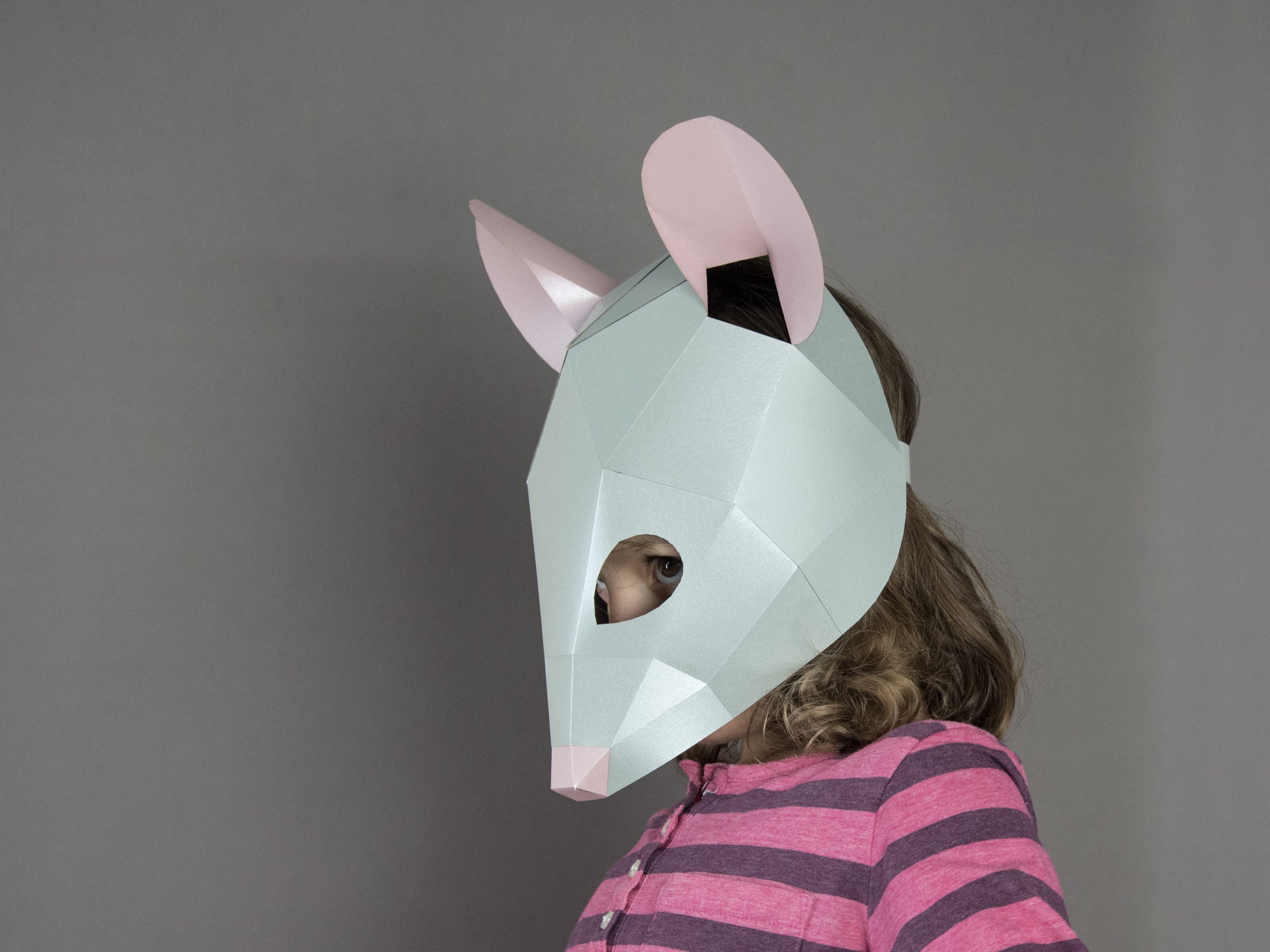 Mouse Mask for a Kids Costume. Papercraft Pdf Low Poly Mask. - Etsy Canada