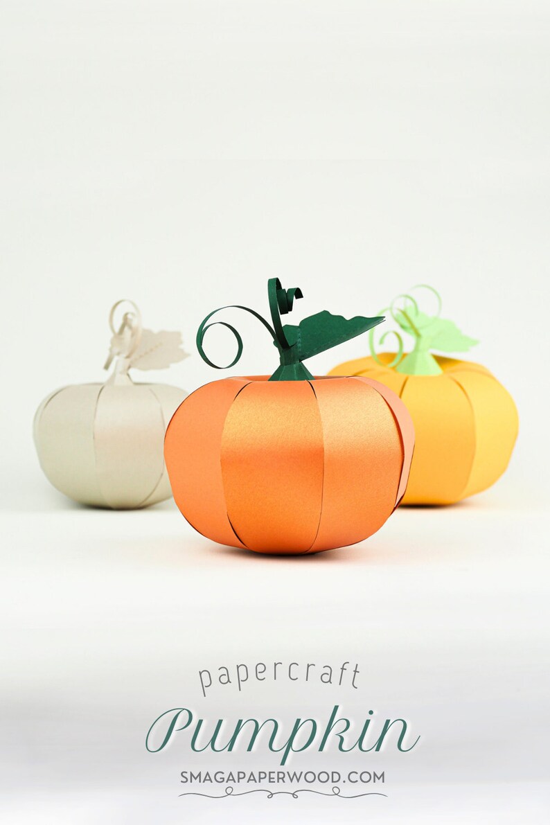 3D Pumpkin Papercraft Template: DIY Autumn Decor (SVG & PDF) - Etsy
