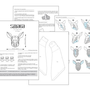 Fawn Mask Papercraft Mask. Halloween Costume With DIY Mask. - Etsy