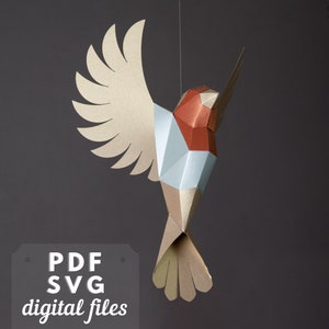Robin Red Papercraft 3d Bird: SVG and PDF Template. Low Poly Bird ...