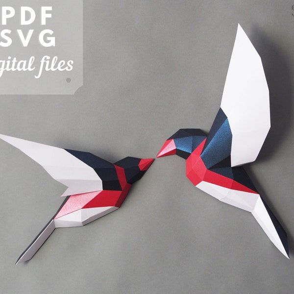 3d Paper Birds - Etsy