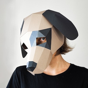 DIY Paper Dog Mask: PDF & SVG Template. Easy Papercraft Pattern. - Etsy