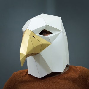 Eagle Mask, Bird Costume. PDF Printable Papercraft, Cardboard Mask ...