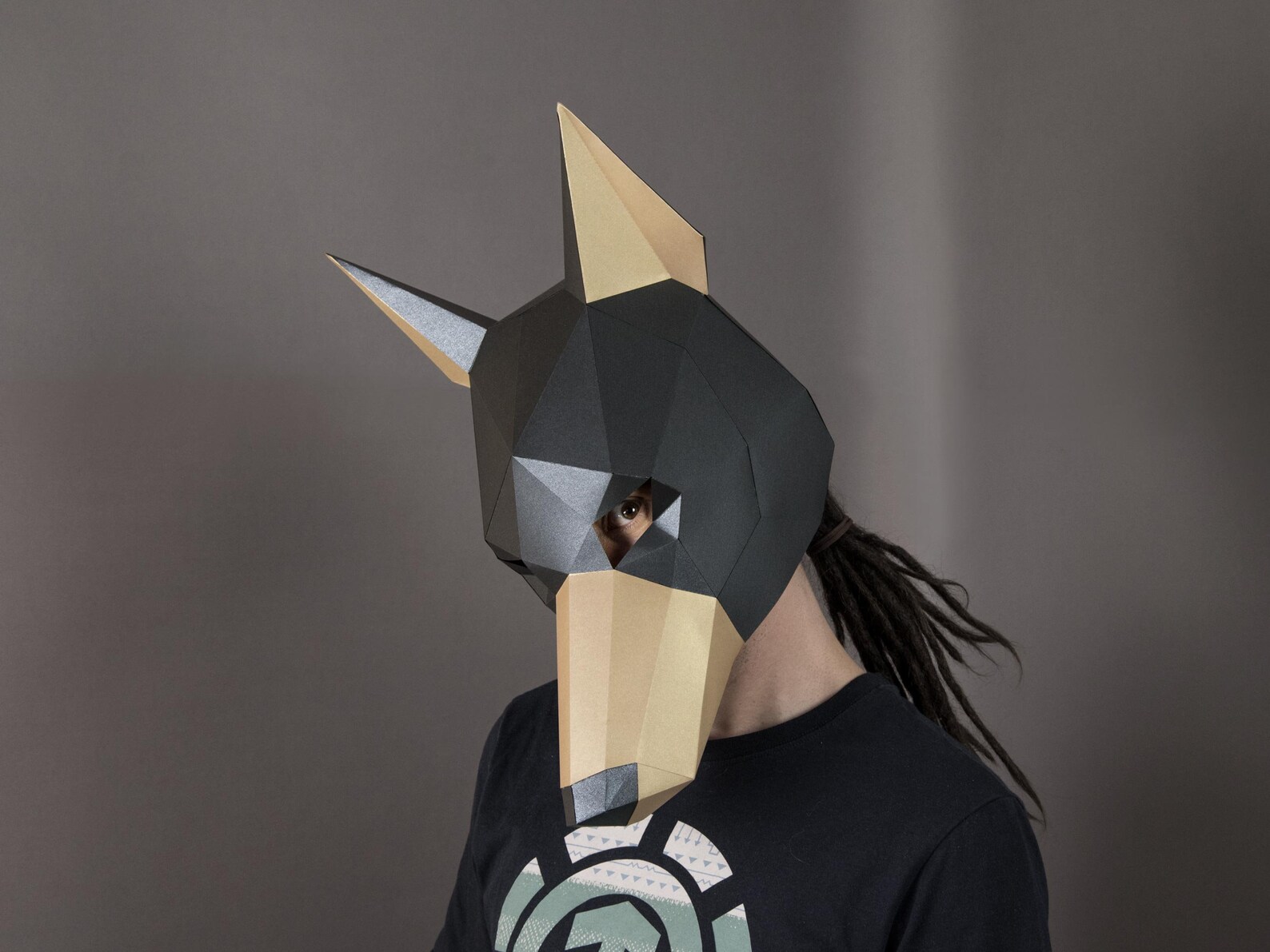 Printable Dog Mask. Low Poly Paper Craft Template. Perfect for - Etsy
