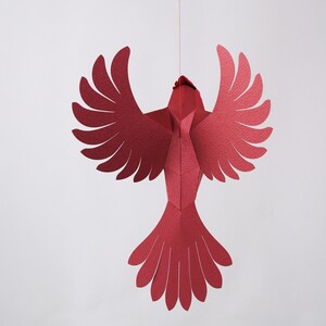 Northern Cardinal Hanging Bird. 3d Papercraft Printable Template. DIY ...