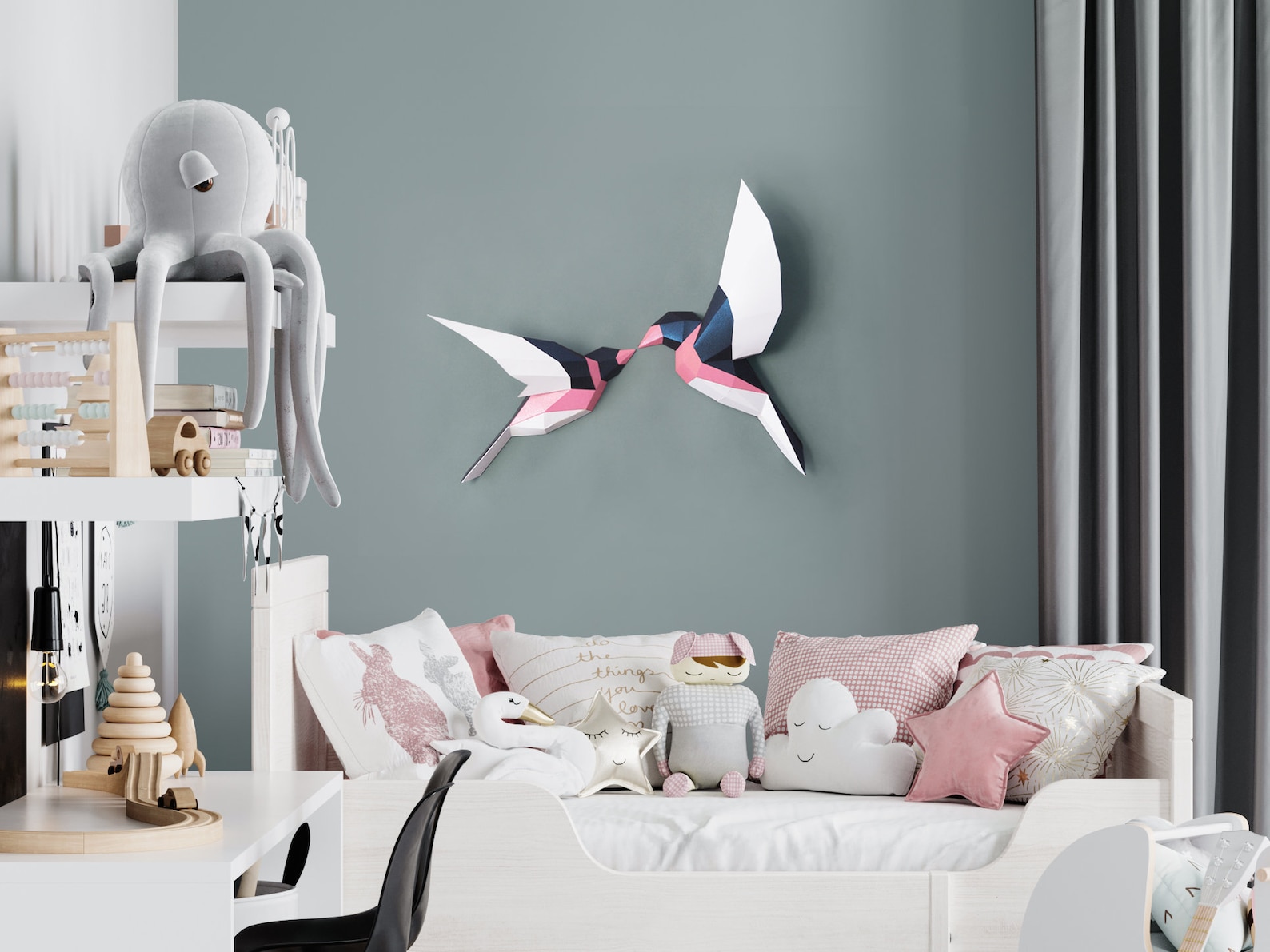 Low Poly Papercraft Bird Wall Art. Printable Papercraft PDF. | Etsy
