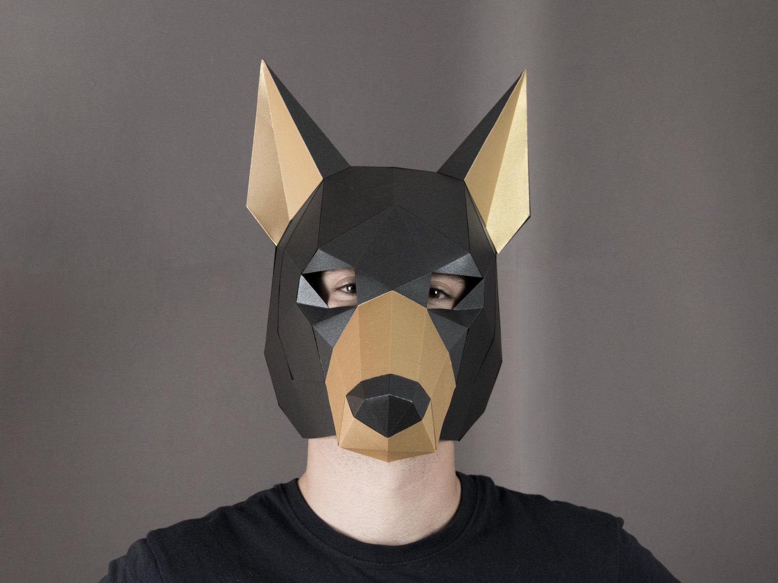 Printable Dog Mask. Low Poly Paper Craft Template. Perfect for - Etsy