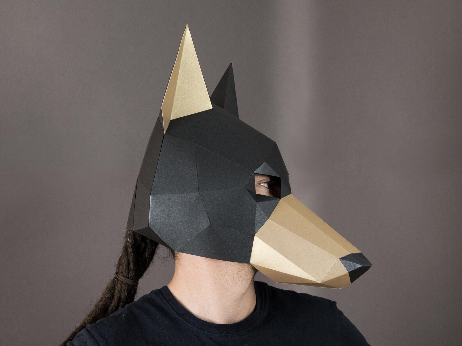Printable Dog Mask. Low Poly Paper Craft Template. Perfect for - Etsy