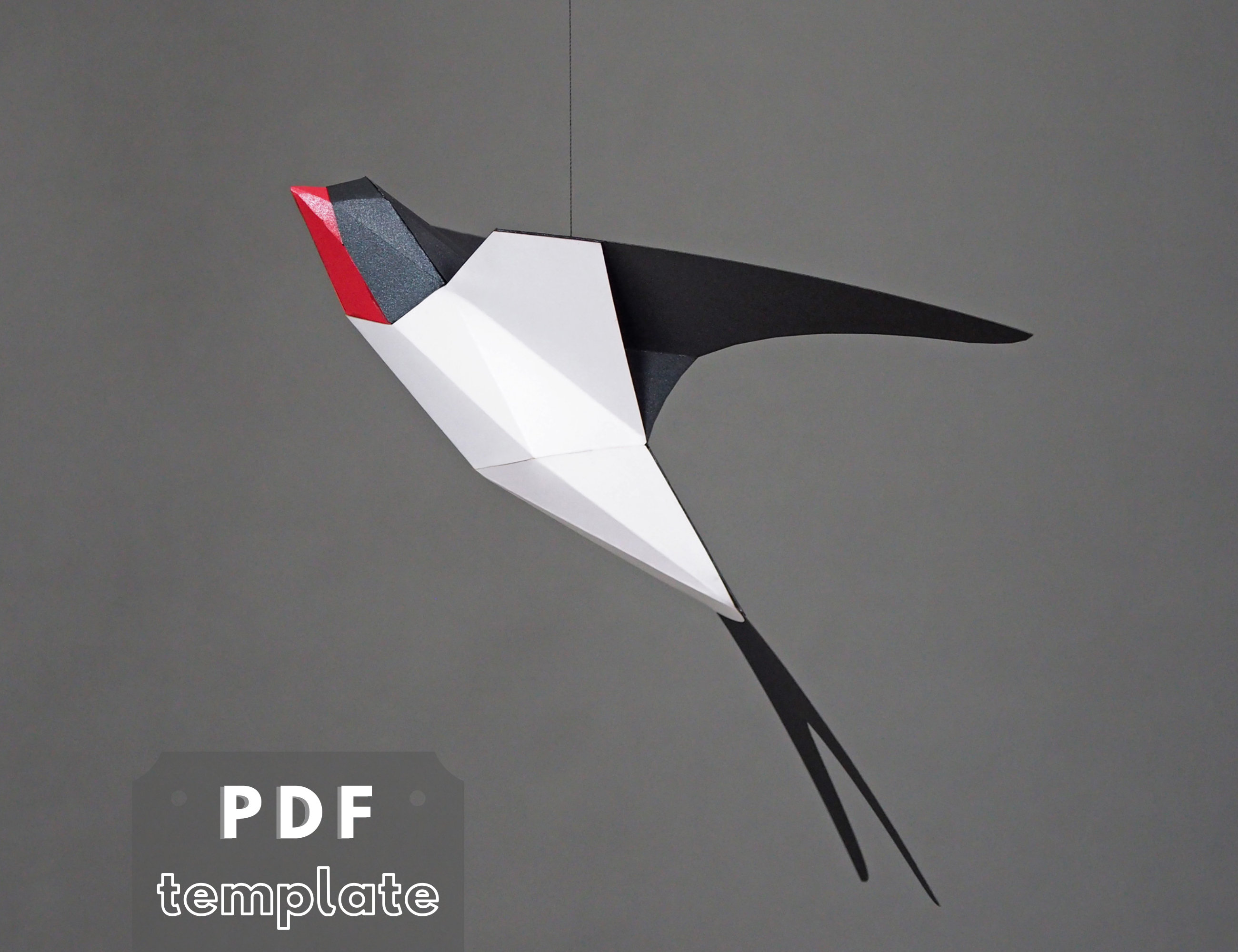 Papercraft Barn Swallow 3d papercraft Printable papercraft template ...