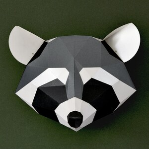 Easy Animal Craft, DIY Raccoon Papercraft PDF, Digital Download, 3d ...