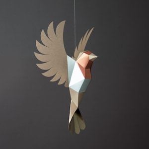Robin Red Papercraft 3d Bird: SVG and PDF Template. Low Poly Bird ...