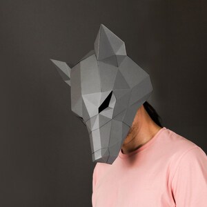 Printable Wolf Mask Template: Papercraft PDF Pattern. 3d Paper Mask. - Etsy
