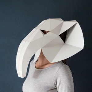 Elephant Mask, Digital Download, Halloween Costume. Papercraft 3d, Full ...