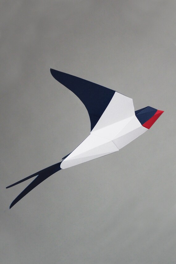 Papercraft Barn Swallow 3d papercraft Printable papercraft template ...