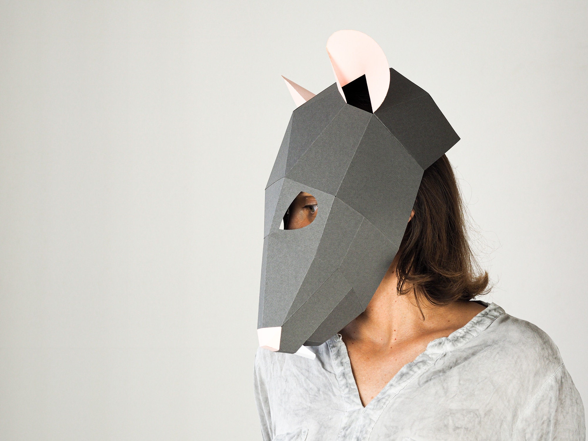Printable Rat Mask: DIY Papercraft Costume (PDF & SVG) - Etsy UK
