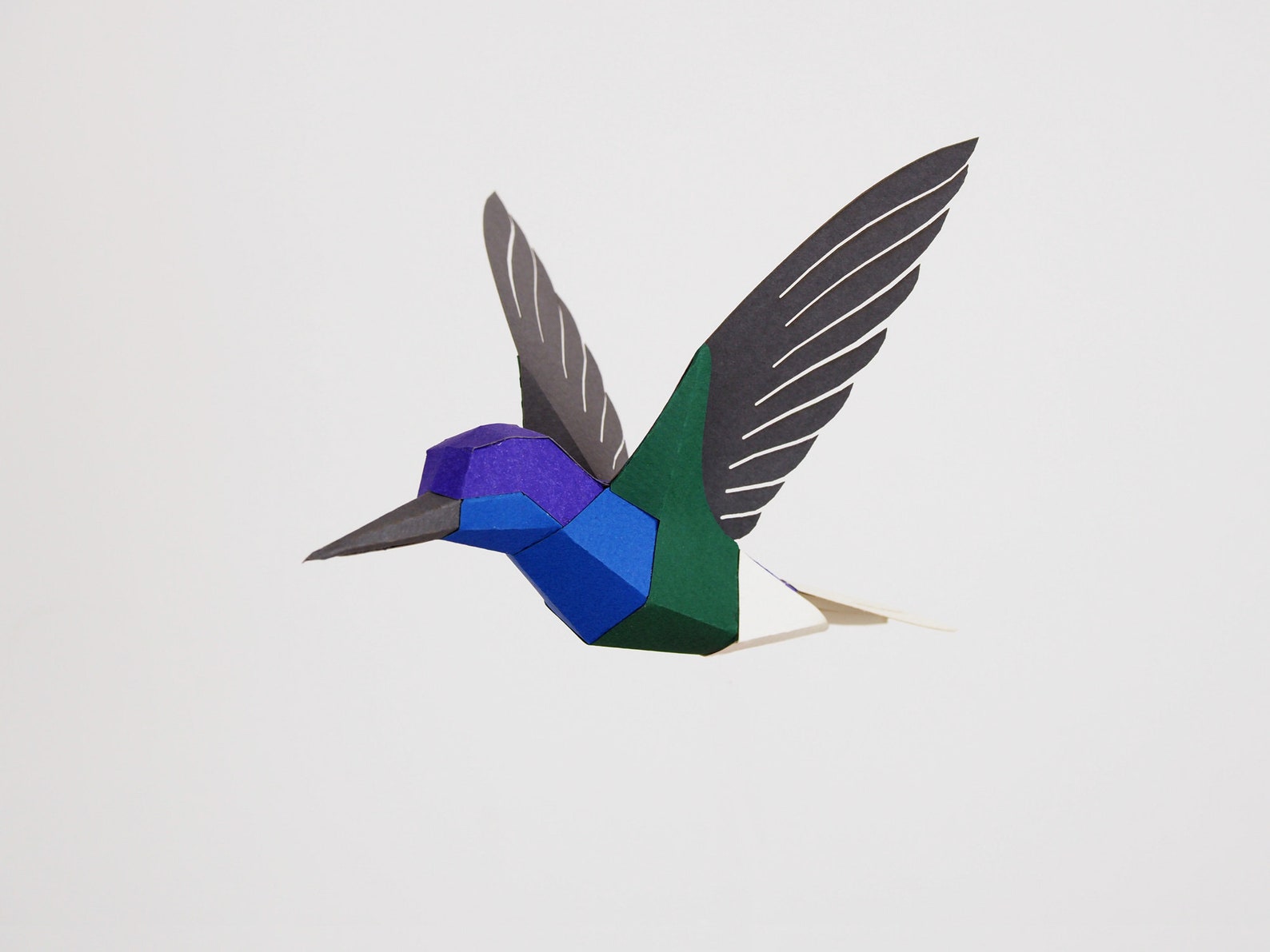 Low Poly Paper Craft, Hummingbird SVG, PDF Digital Download. Mobile ...