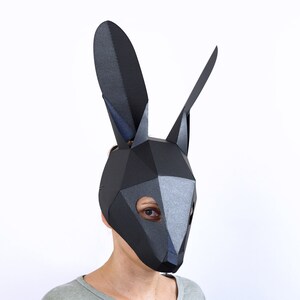 Rabbit Mask, Papercraft Bunny Mask, Easy Craft With Paper. DIY Cosplay ...